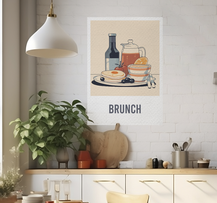 Poster murale design Brunch - TenStickers